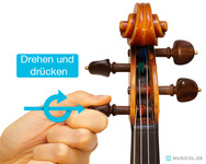 Geige stimmen im Handumdrehen - Bebilderte Anleitung mit Stimmgerät